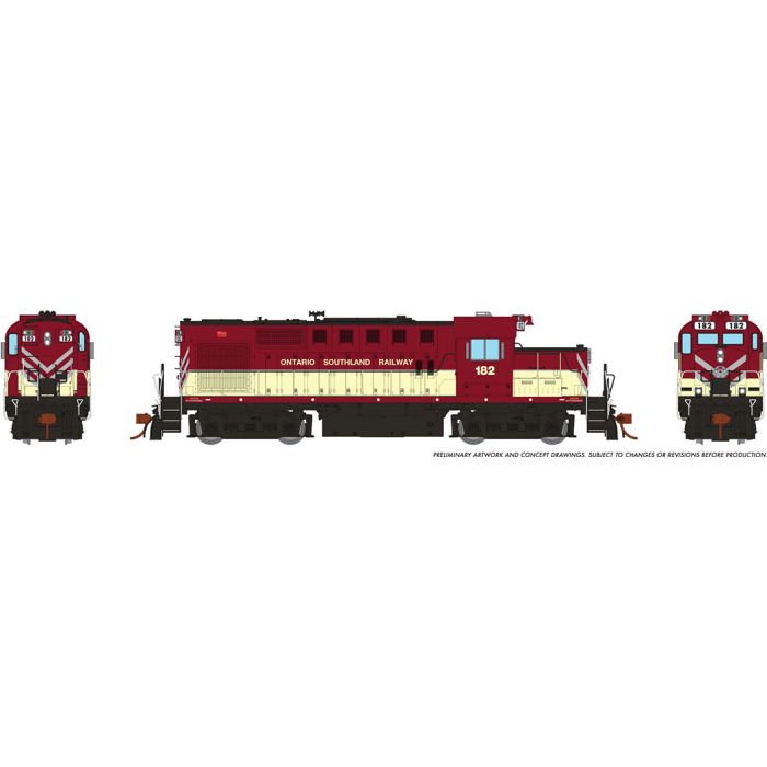 HO RS-18u (DC/Silent): Ontario Southland #182 - Rapido Trains Inc.