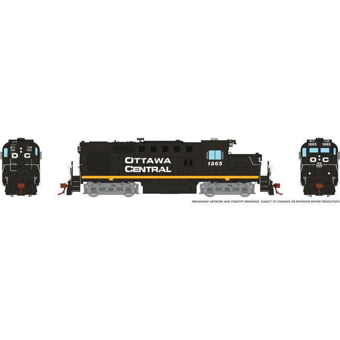 HO RS-18u (DC/DCC/Sound): Ottawa Central #1865 - Rapido Trains Inc.