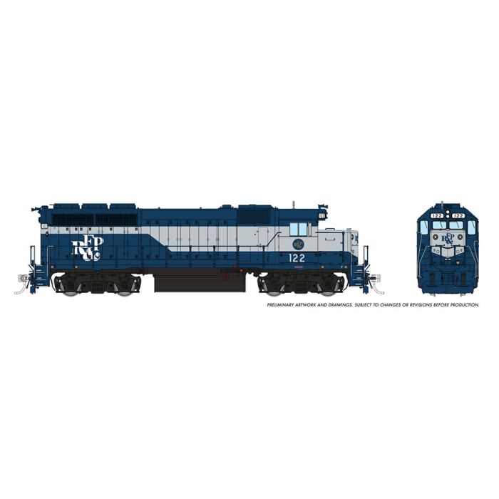 HO EMD GP40 (DC/Silent): RF&P - Stylized Scheme: #122 - Rapido Trains Inc.