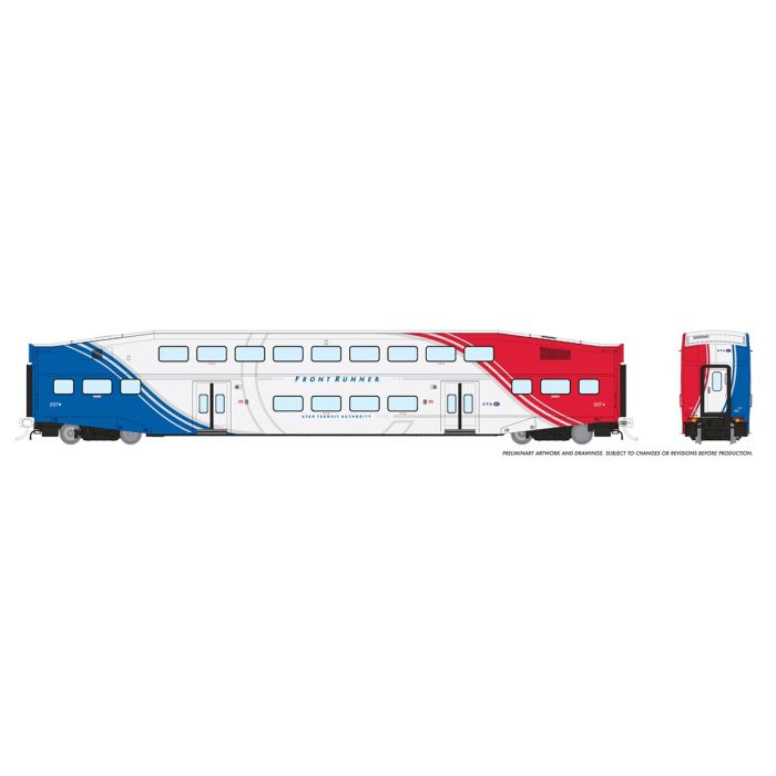 HO BiLevel Commuter Car: FrontRunner Coach: Unnumbered - Rapido Trains Inc.