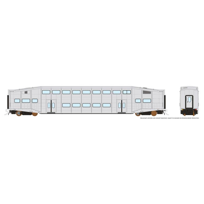 HO BiLevel Commuter Car: Undecorated Series I Coach - Rapido Trains Inc.