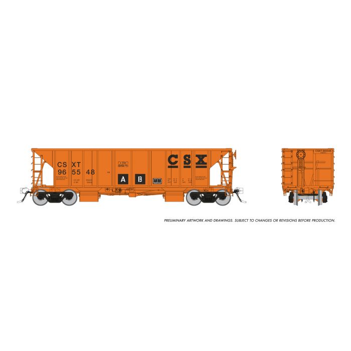 HO NSC Ballast Car: CSX: 3-Pack #2 - Rapido Trains Inc.