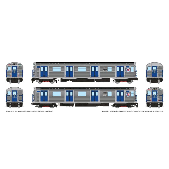 HO R32 "Brightliner" Subway 2-Car Set (DC/Silent): NYCTA - TA Logo: TT ...