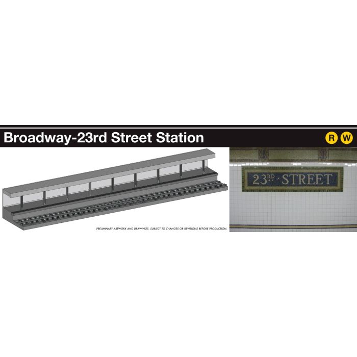 HO Scale NYC Subway Lighted Display Platform: BMT Broadway-23rd St ...