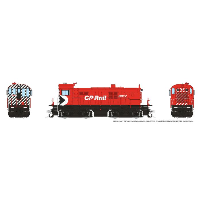 HO MLW RS-23 (DC/DCC/Sound): CP Rail - Action Red (5" Stripes): #8017 ...