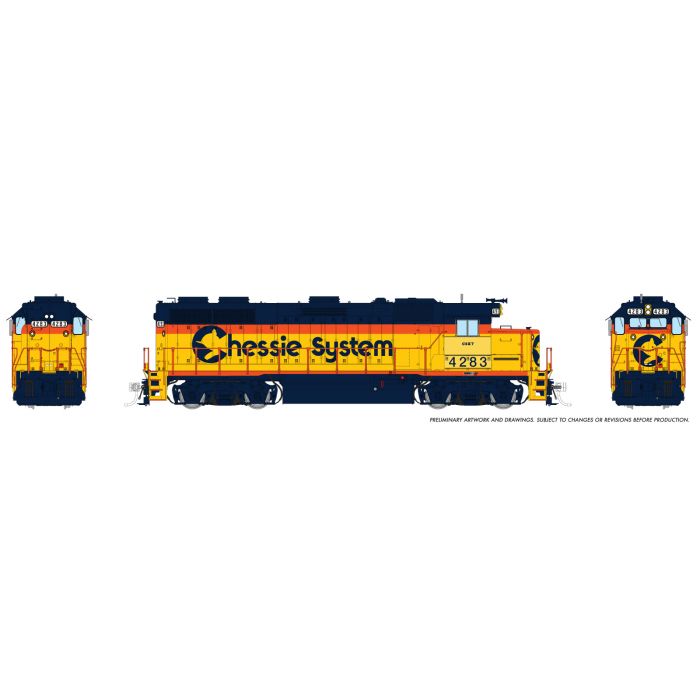 HO EMD GP39 (DC/Silent): CSX - Chessie Patch: #4285 - Rapido Trains Inc.
