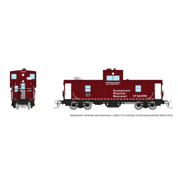 N Wide Vision Caboose: CP Rail - Engineering Maroon: #422999 - Rapido ...