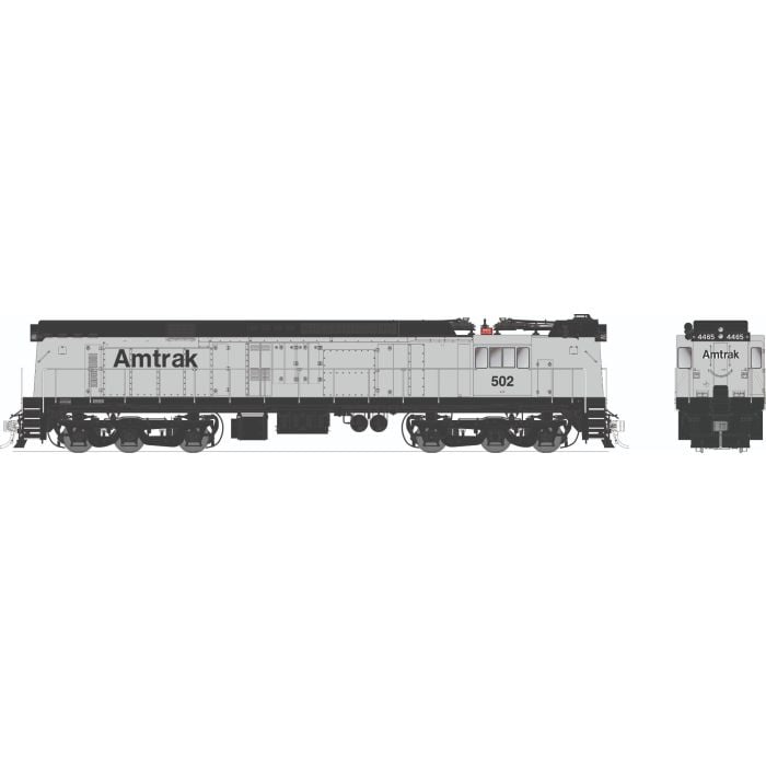HO GE E44a Electric (DC/DCC/Sound): Amtrak - Silver: #502 - Rapido ...
