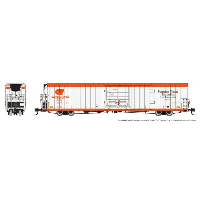 N Greenbrier 7780cuft Reefer: Cryo-Trans: 5517 Rush - Rapido Trains Inc.