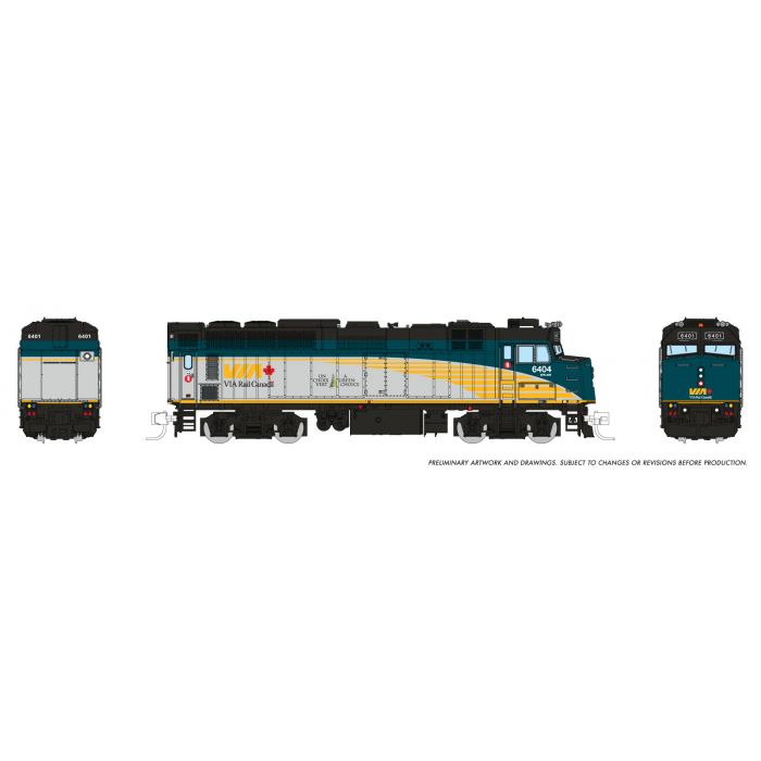N Rebuilt F40PH-2D (DC/Silent): VIA Rail - Renaissance: #6409 - Rapido ...
