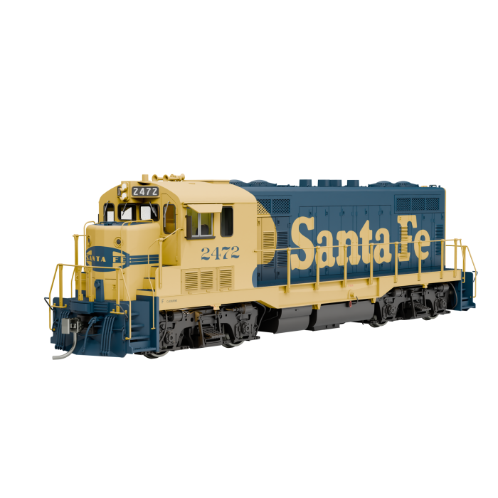 HO ATSF CF7 w/ Round Cab (DC/Silent): AT&SF - Yellow Warbonnet: #2472 ...