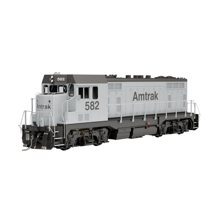 HO ATSF CF7 w/ Square Cab (DC/DCC/Sound): Amtrak - Silver Non-revenue ...