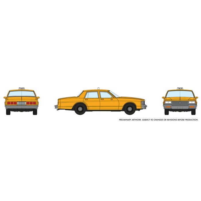 HO Chevrolet Impala Sedan: Taxi - Rapido Trains Inc.