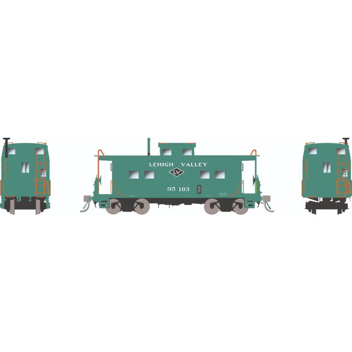 HO Northeastern-style Steel Caboose: LV - Green Scheme: #95027 - Rapido ...