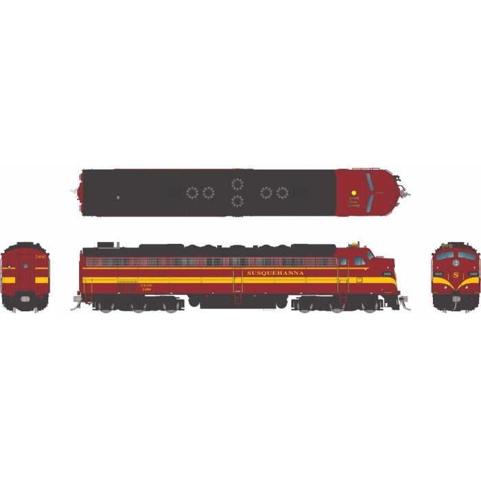 HO EMD E8A w/HEP (DC/Silent): Susquehanna (NYS&W): #2400 - Rapido ...